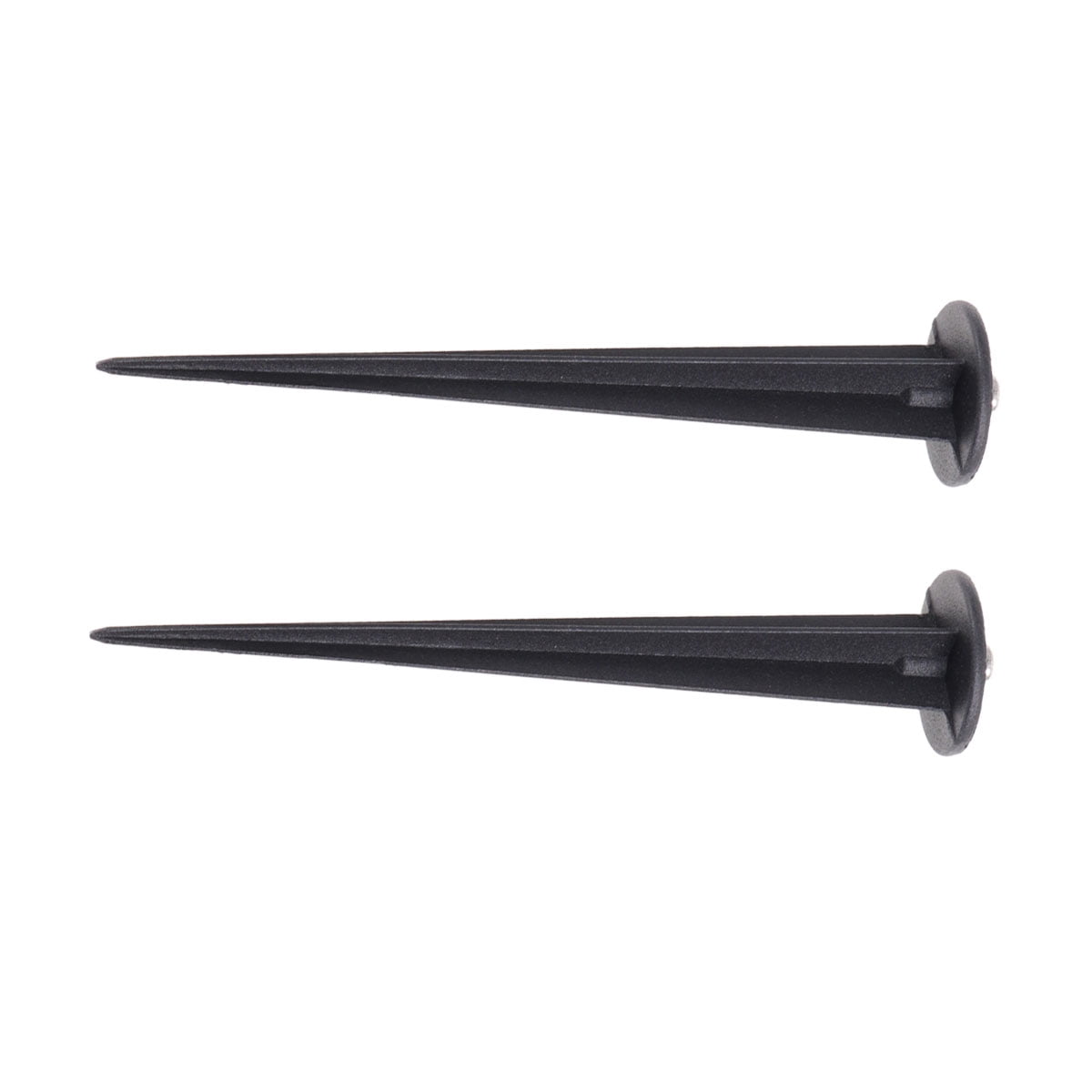 2 Pcs Metal Ground Spike Garden Stake LED Ground Plug Black - Walmart.com