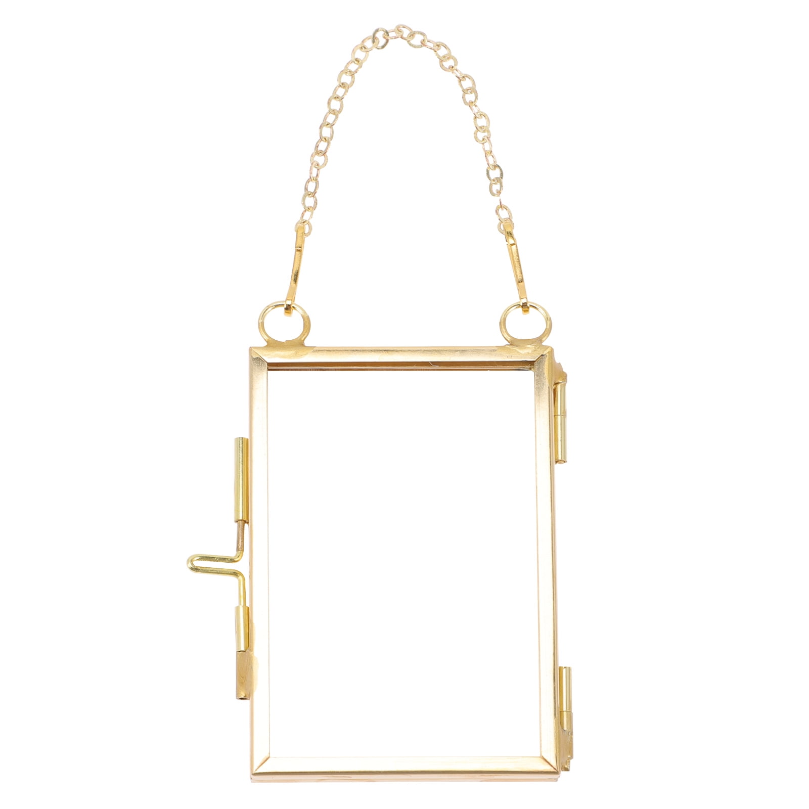 NIAIZEK 2-Pack Golden Metal and Glass Floating Frames for Wall Art ...