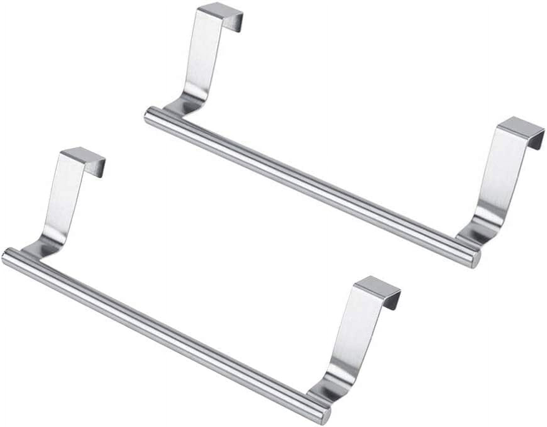2 Pcs Metal Over the Cabinet Towel Bar Towel Rack, Stainless Steel Hand ...