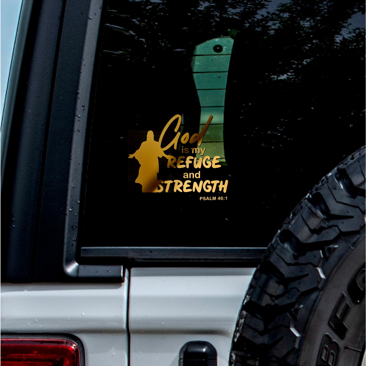 (2 Pcs, Metallic Gold, 12.8'' X 11'') Transparent Adhesive Decal ...
