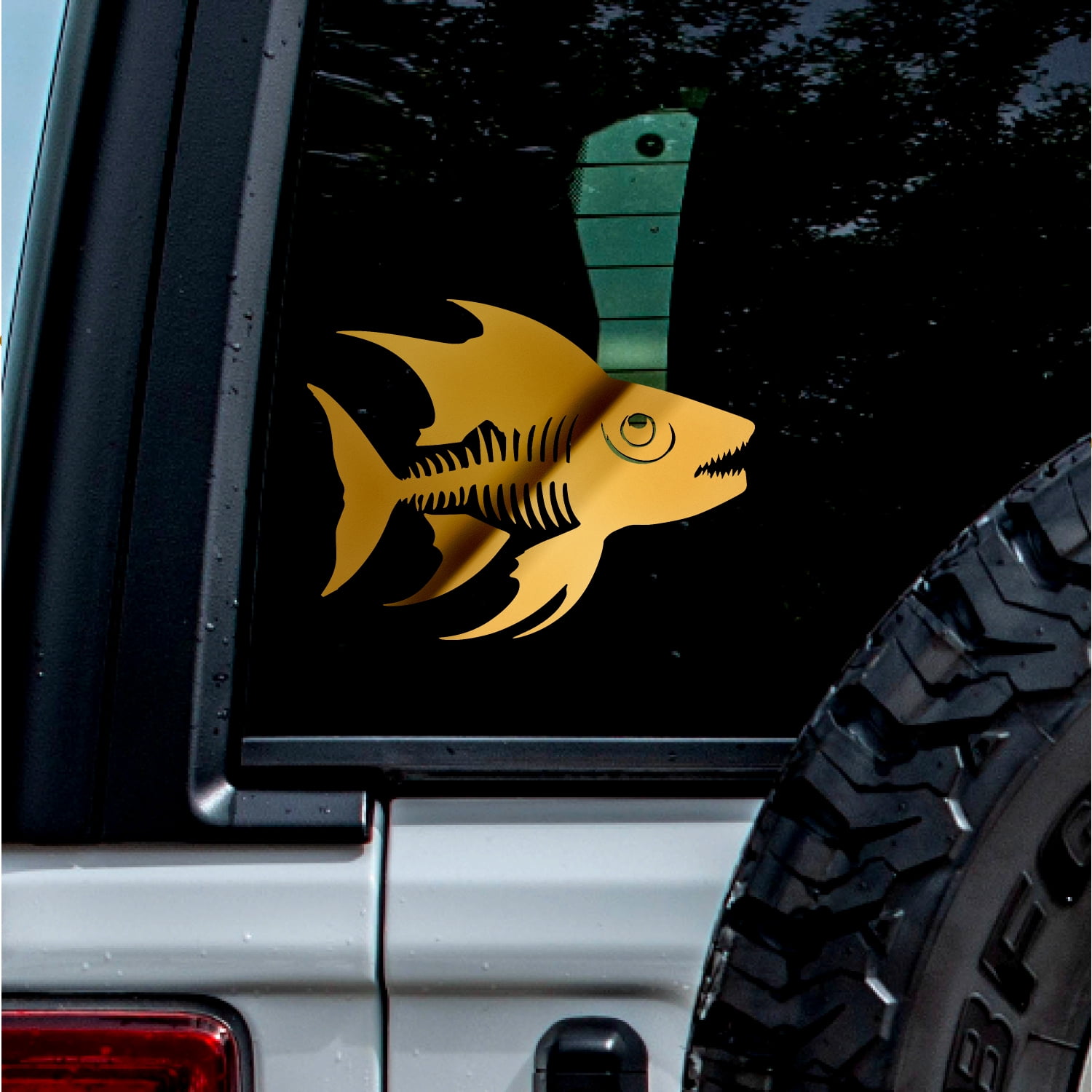 (2 Pcs, Metallic Gold, 14'' X 10.6'') Transparent Adhesive Decal ...