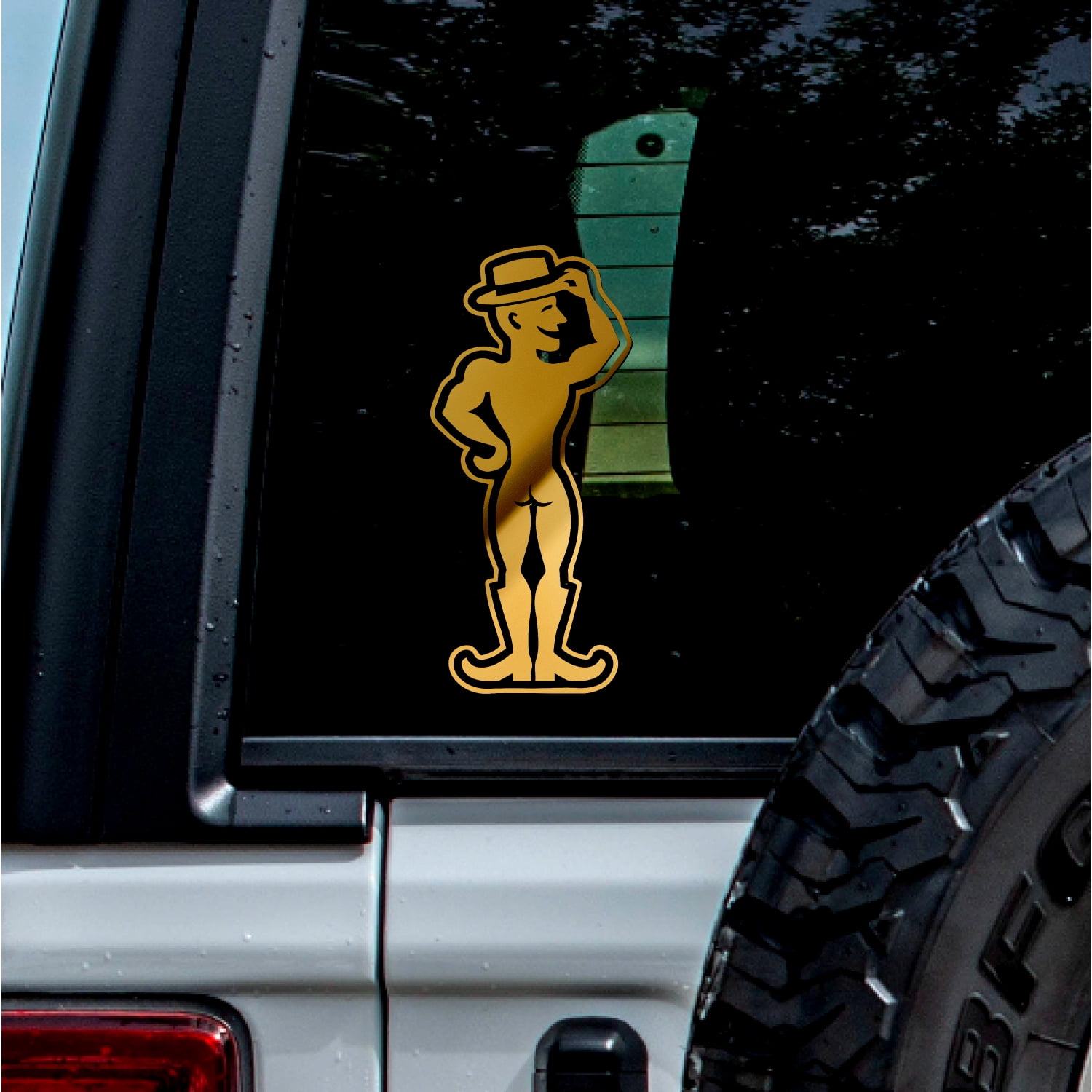 (2 Pcs, Metallic Gold, 2.6'' X 5.8'') Transparent Adhesive Decal ...