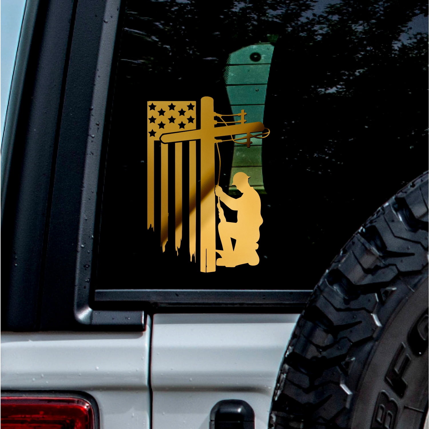 (2 Pcs, Metallic Gold, 2.8'' X 4'') Transparent Adhesive Decal Sticker ...