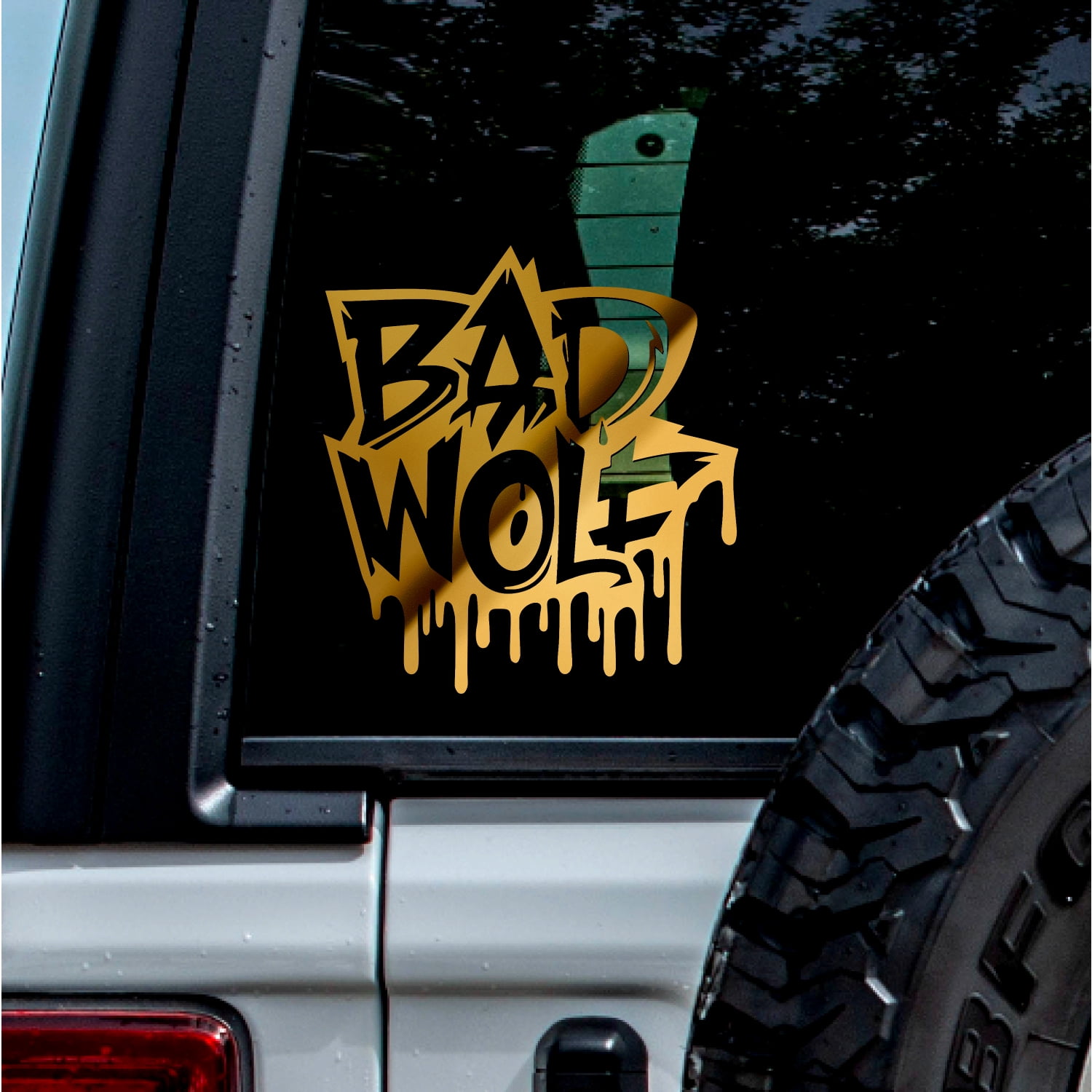 (2 Pcs, Metallic Gold, 4.8'' X 5.2'') Transparent Adhesive Decal ...