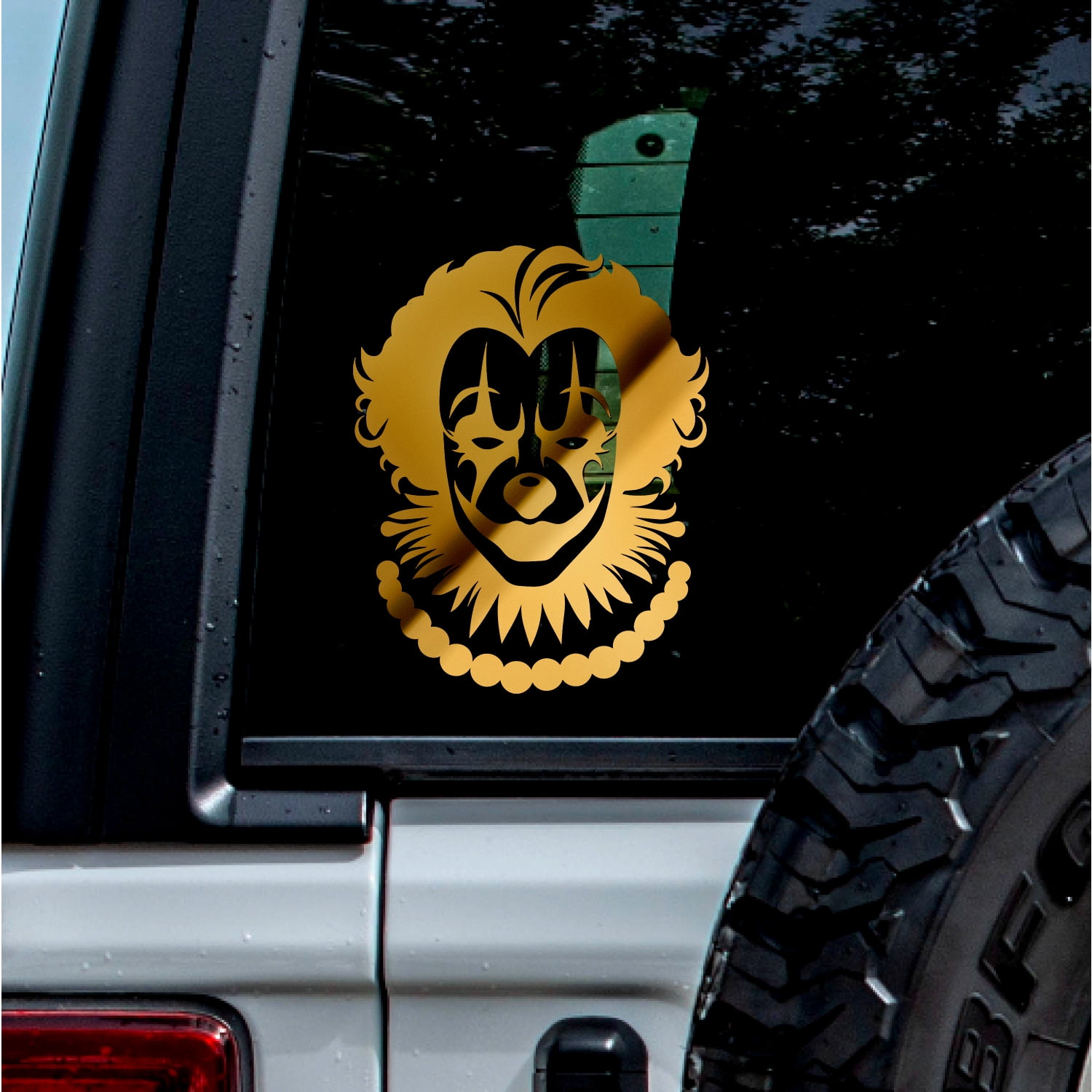 (2 Pcs, Metallic Gold, 4.8'' X 6'') Transparent Adhesive Decal Sticker ...