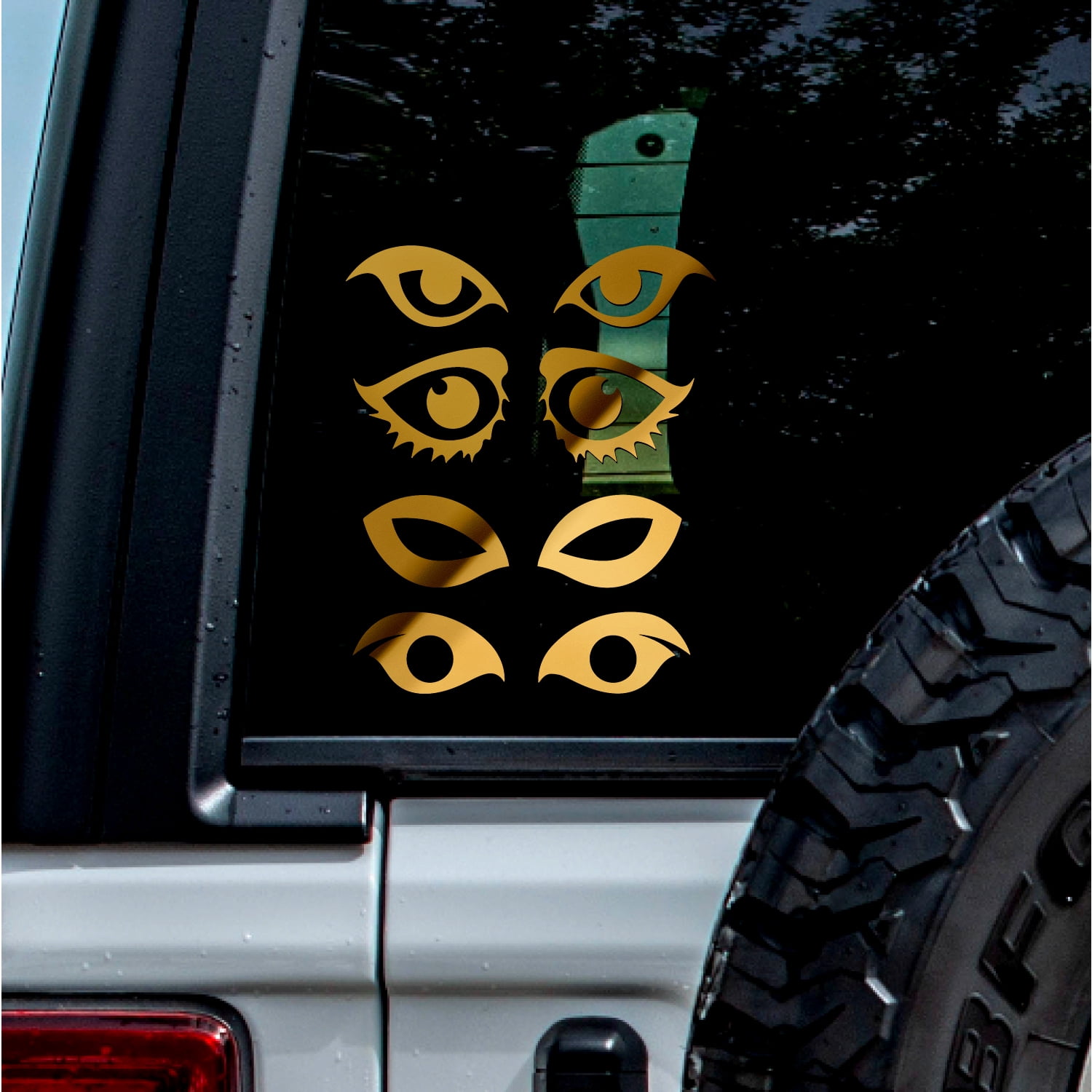 (2 Pcs, Metallic Gold, 5.6'' X 6.8'') Transparent Adhesive Decal ...