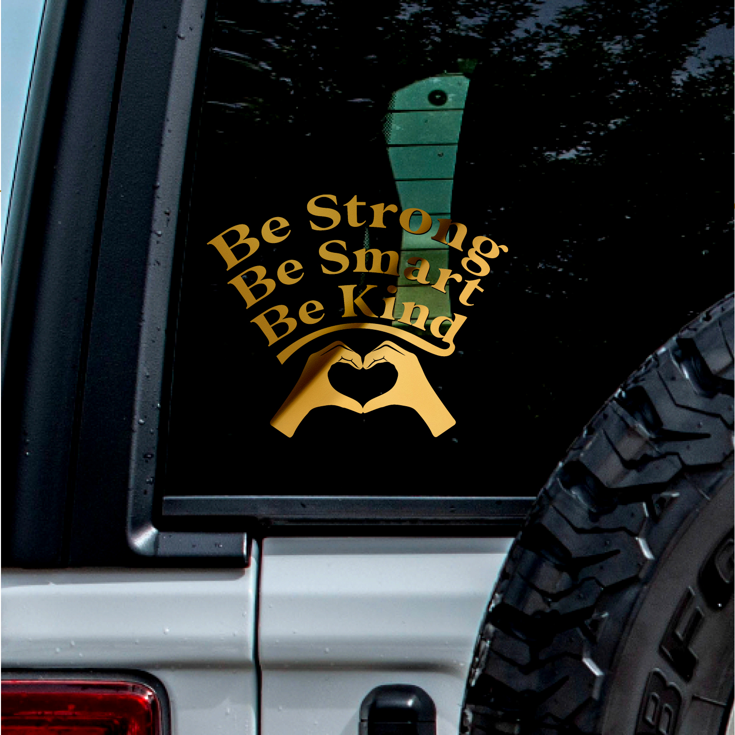 (2 Pcs, Metallic Gold, 6'' X 4.8'') Transparent Adhesive Decal Sticker ...