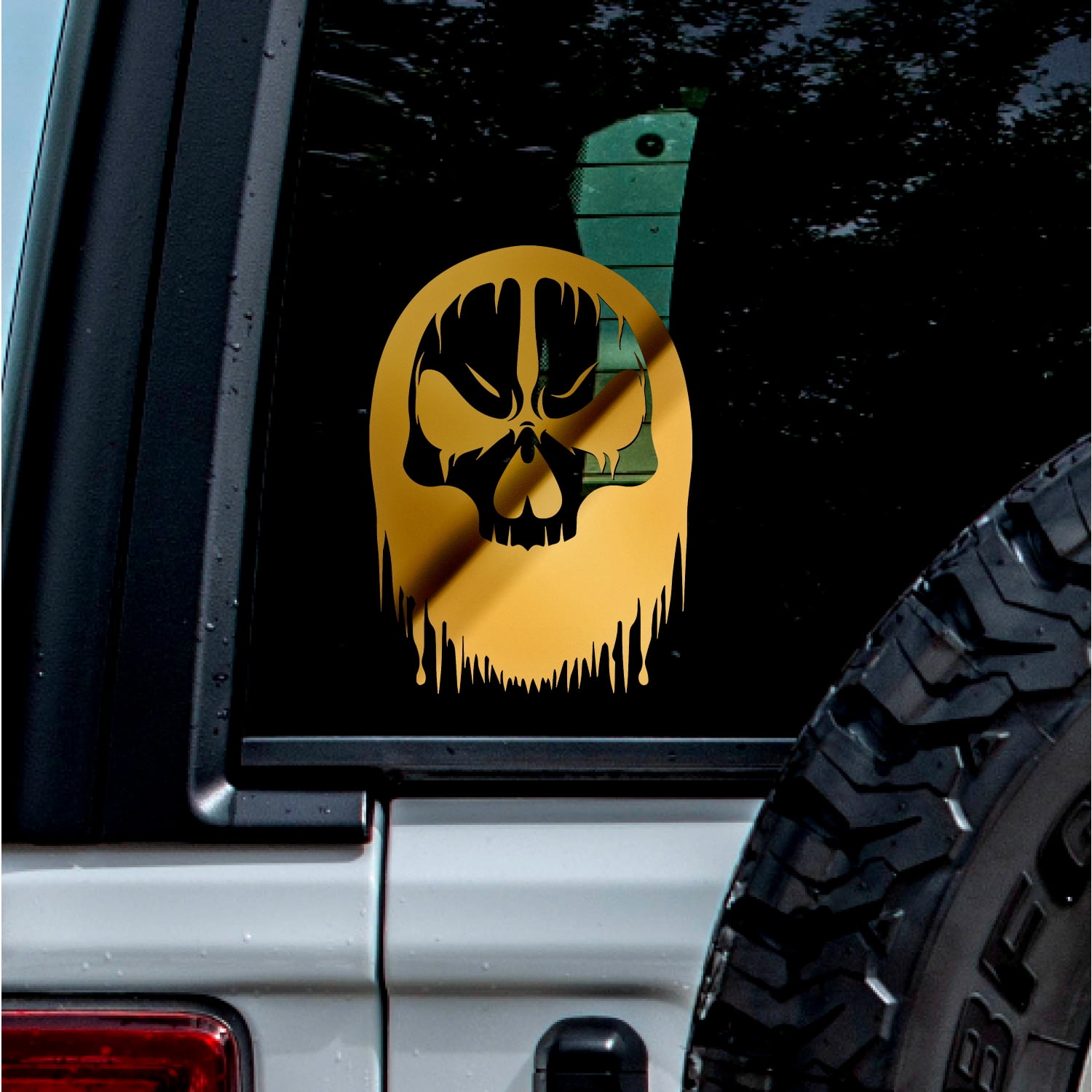 (2 Pcs, Metallic Gold, 7'' X 9.7'') Transparent Adhesive Decal Sticker ...