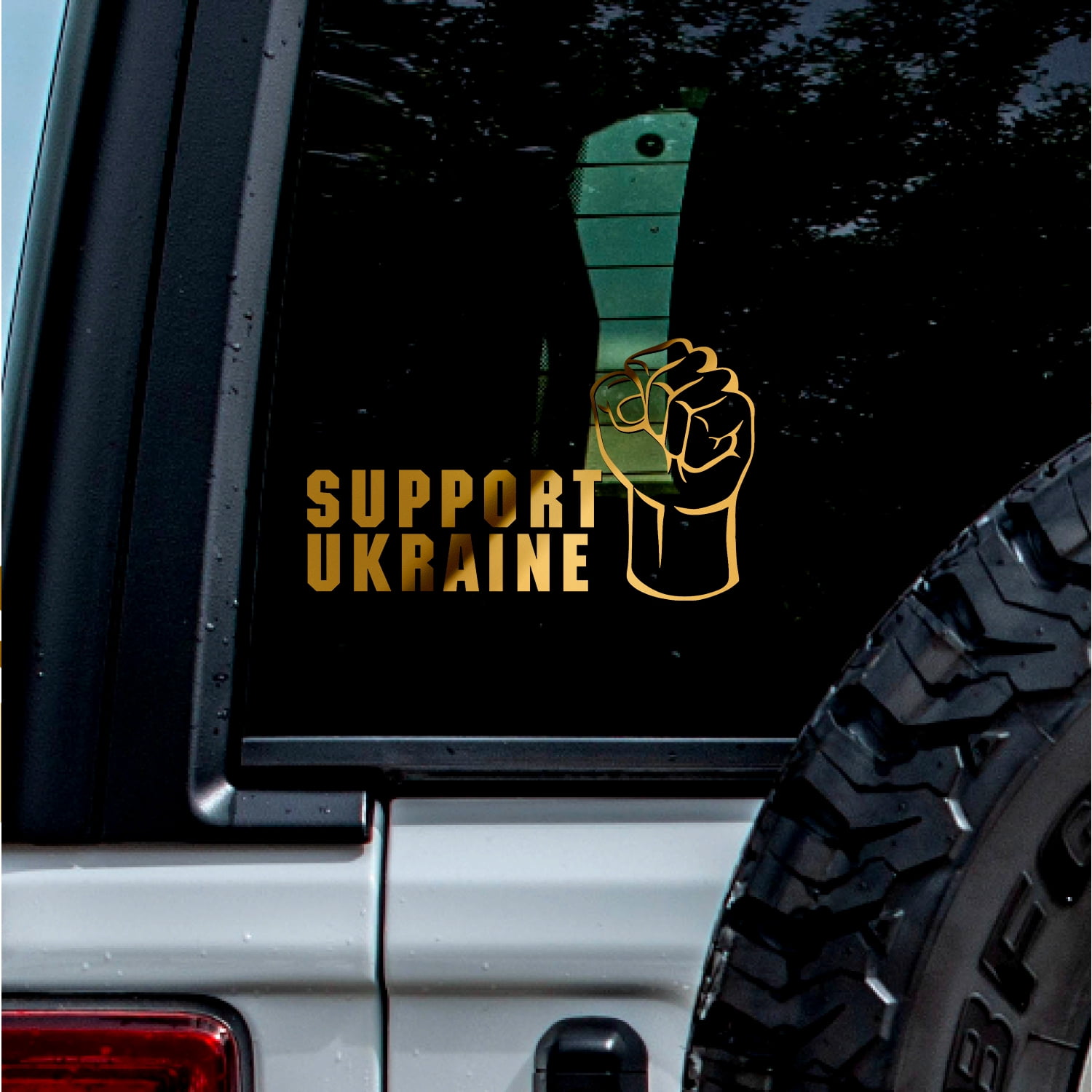 (2 Pcs, Metallic Gold, 8.3'' X 4.9'') Support Ukraine Ukrainian Flag ...