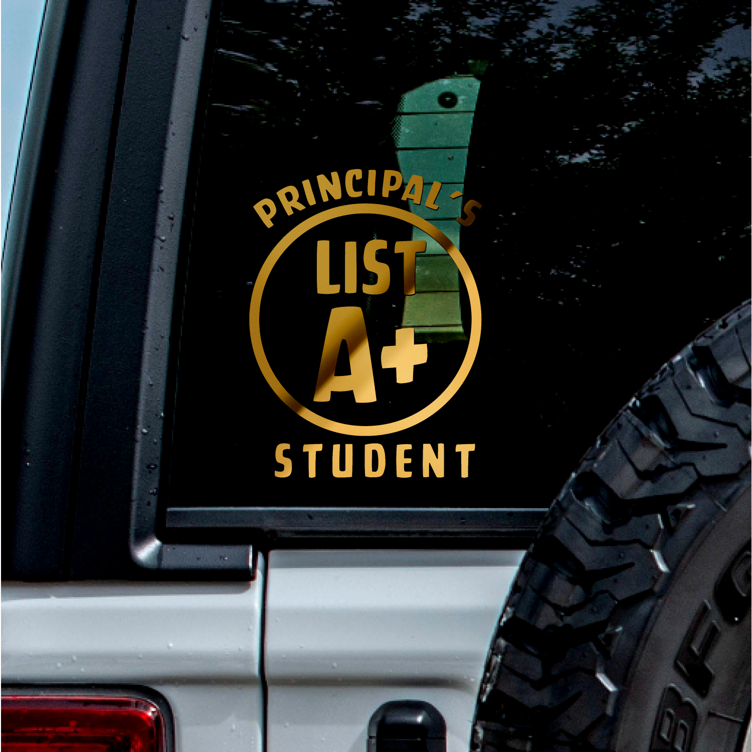 (2 Pcs, Metallic Gold, 8'' X 10.6'') Transparent Adhesive Decal Sticker ...