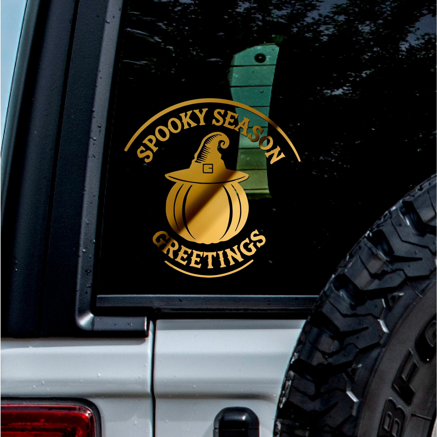 (2 Pcs, Metallic Gold, 8'' X 8.1'') Transparent Adhesive Decal Sticker ...