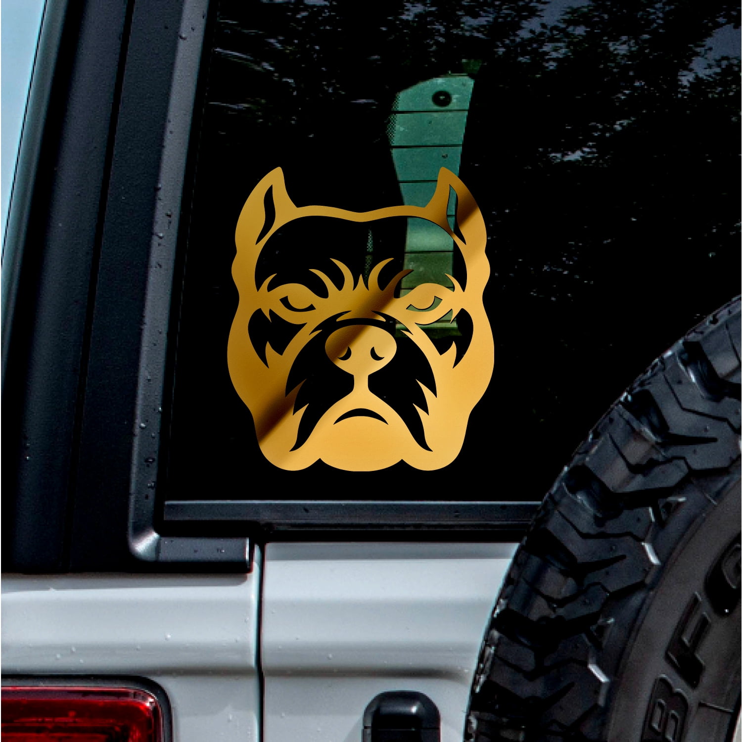 (2 Pcs Metallic Gold, 8'' x 9.1'') - Vinyl Sticker Decal - "American ...