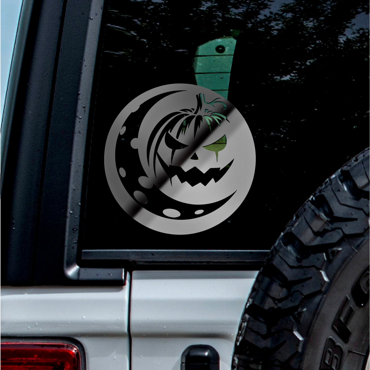 (2 Pcs, Metallic Silver, 1.8'' X 1.8'') Transparent Adhesive Decal ...