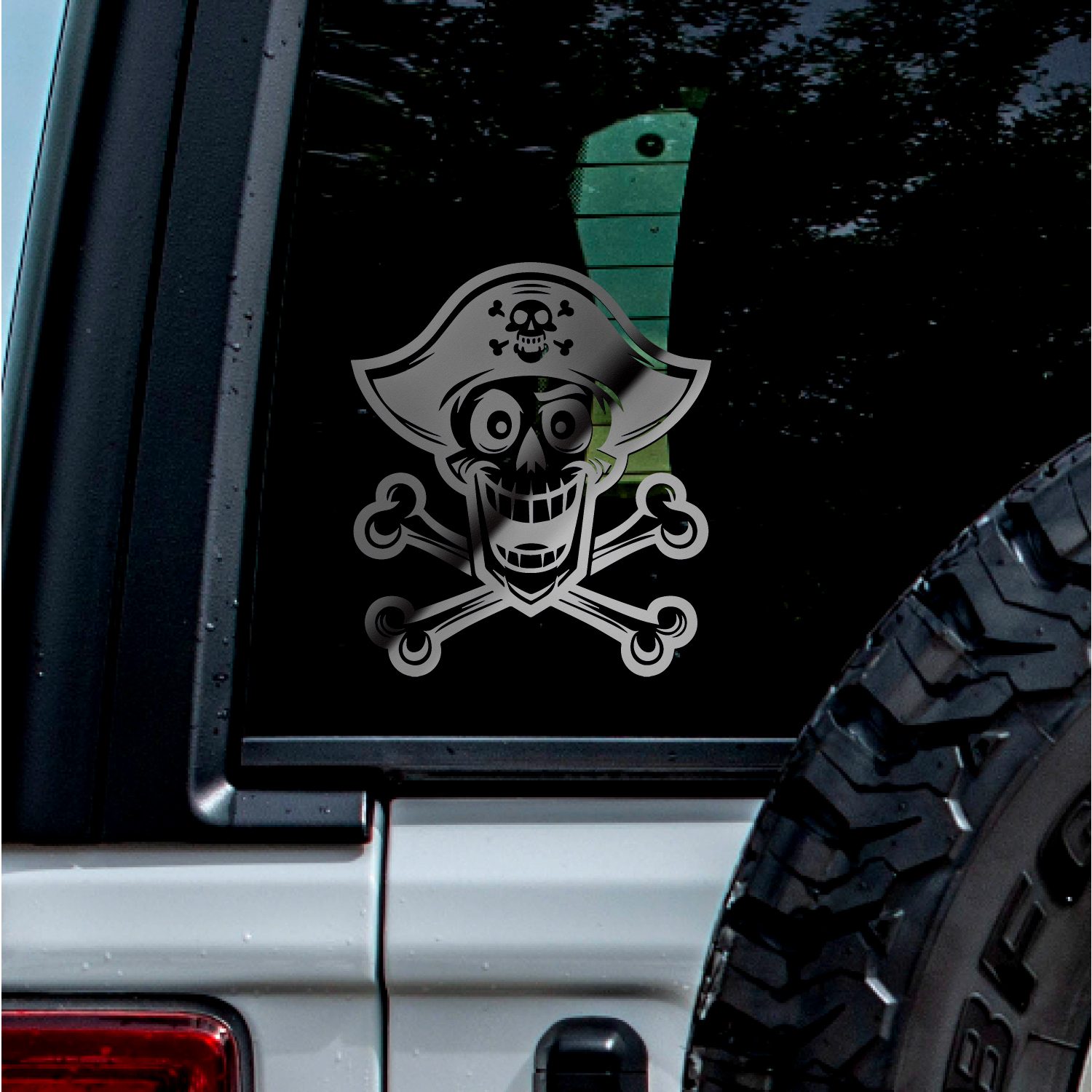 (2 Pcs, Metallic Silver, 11'' X 11'') Transparent Adhesive Decal ...