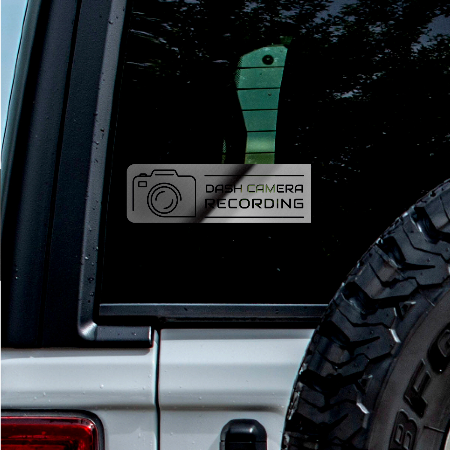 (2 Pcs, Metallic Silver, 14'' X 4.5'') Transparent Adhesive Decal ...