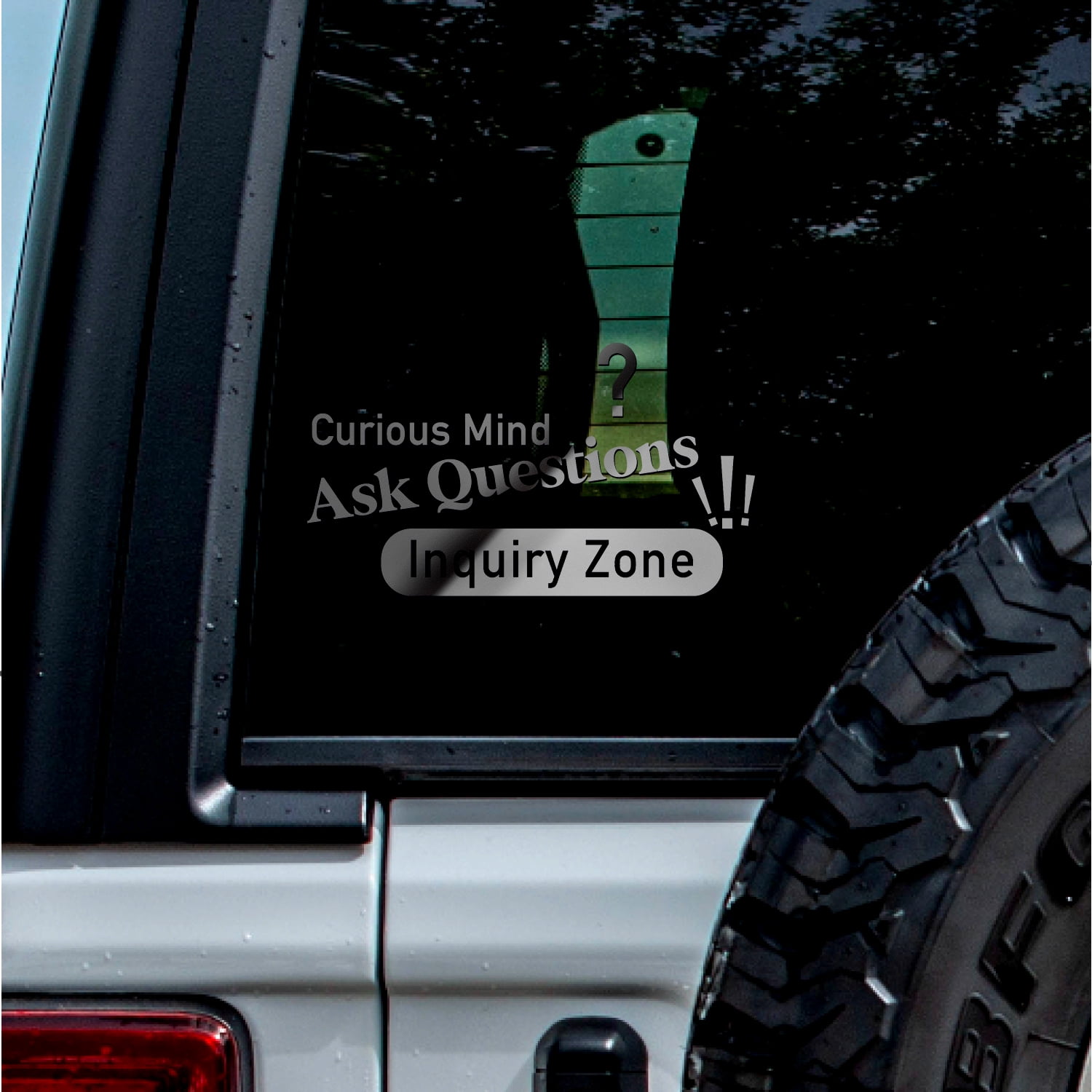 (2 Pcs, Metallic Silver, 14'' X 7.9'') Transparent Adhesive Decal ...