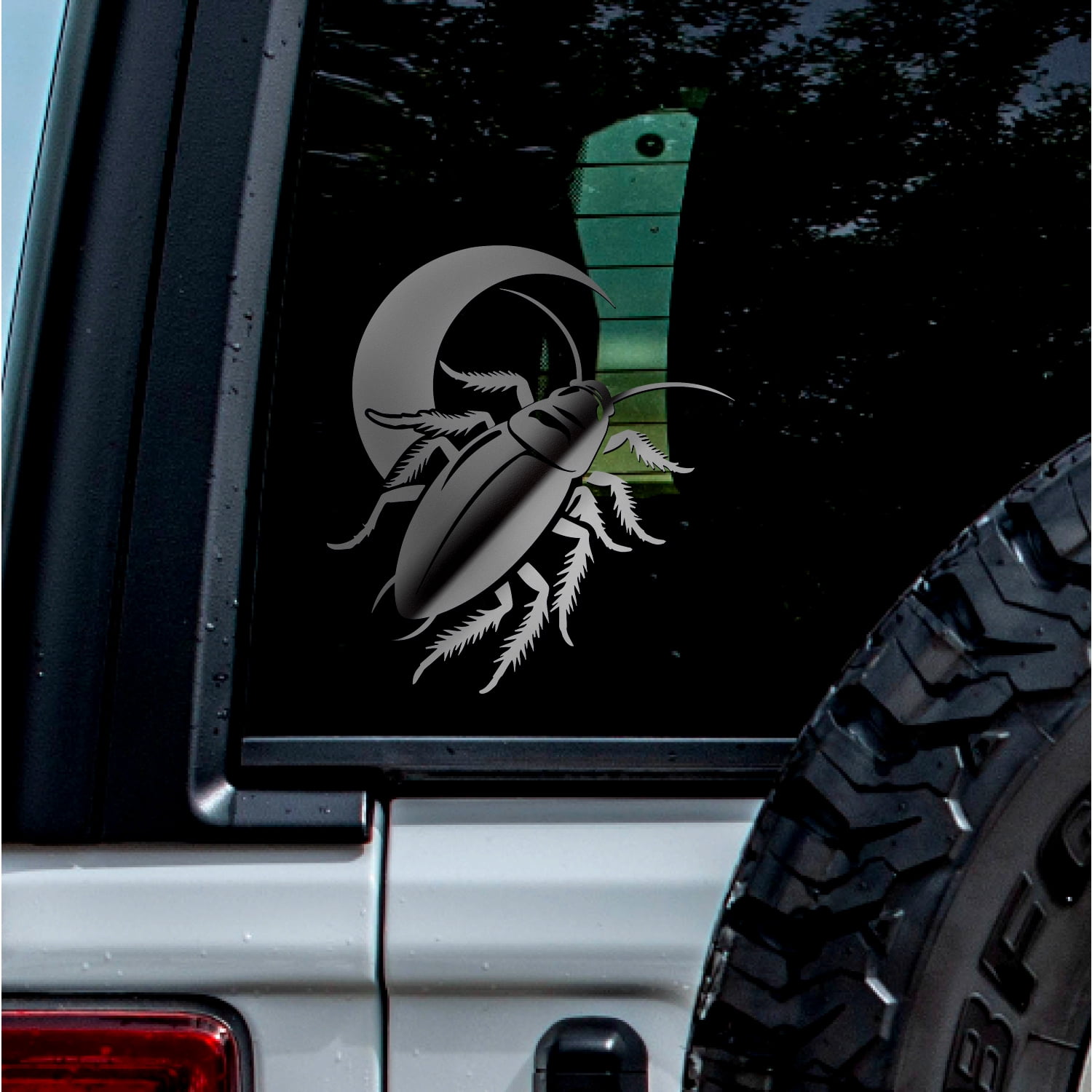 (2 Pcs, Metallic Silver, 4.8'' X 5.3'') Transparent Adhesive Decal ...