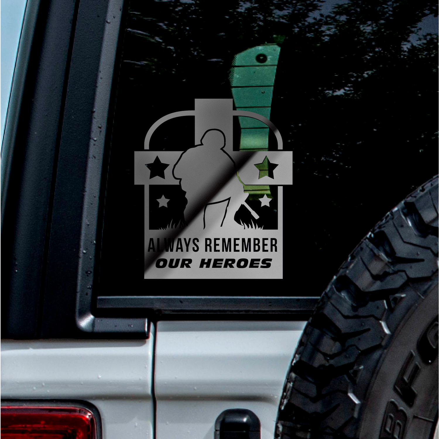 (2 Pcs, Metallic Silver, 4.8'' X 5.5'') Transparent Adhesive Decal ...