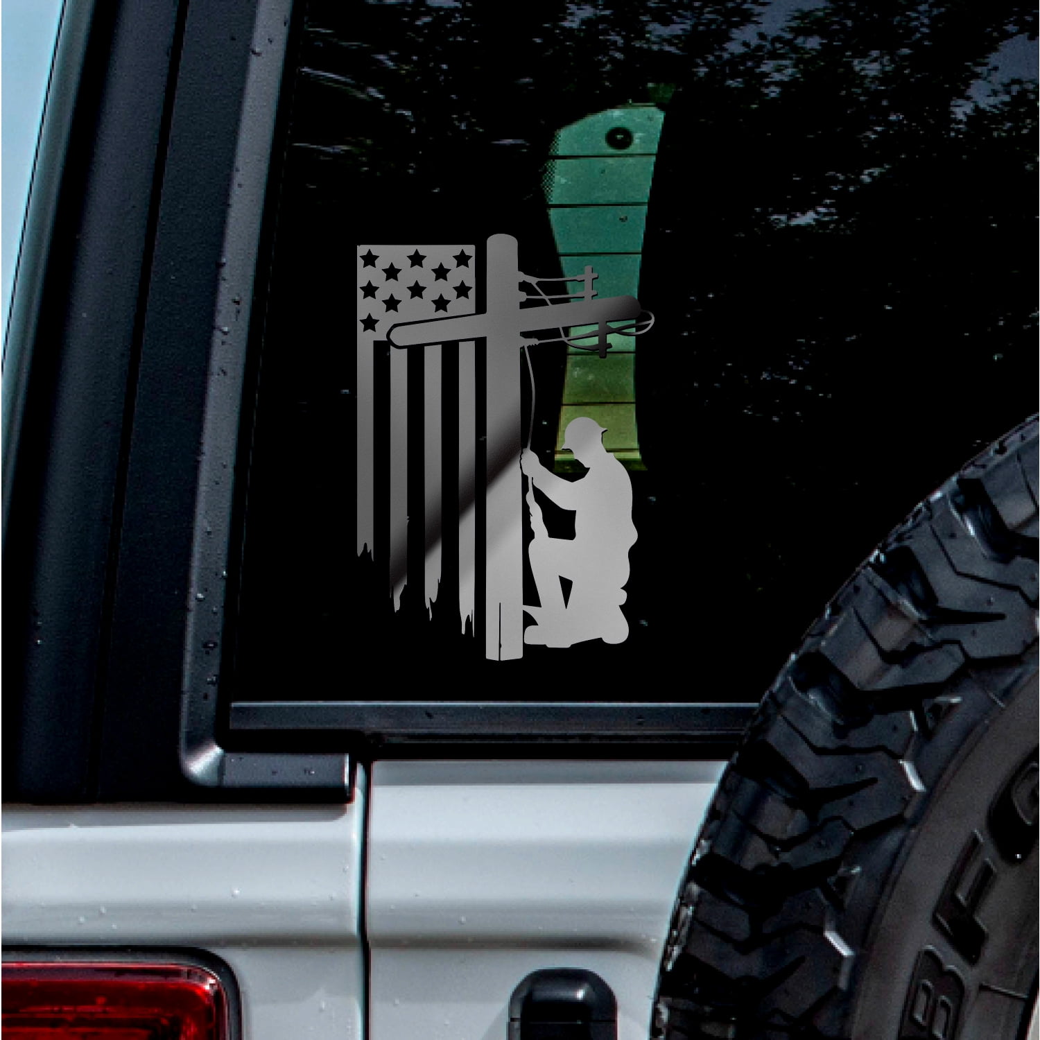 (2 Pcs, Metallic Silver, 4.8'' X 6.9'') Transparent Adhesive Decal ...