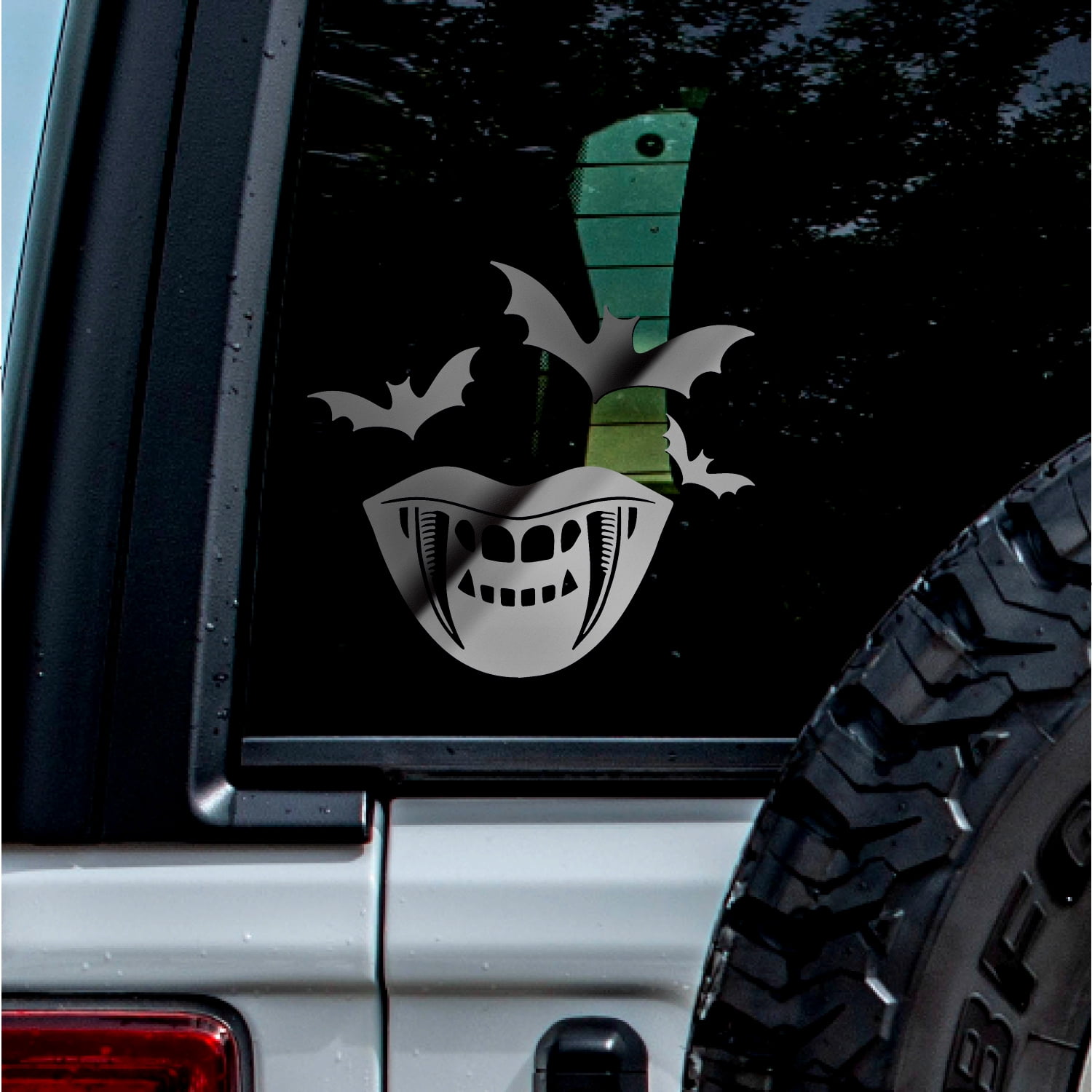 (2 Pcs, Metallic Silver, 5.2'' X 4.8'') Transparent Adhesive Decal ...