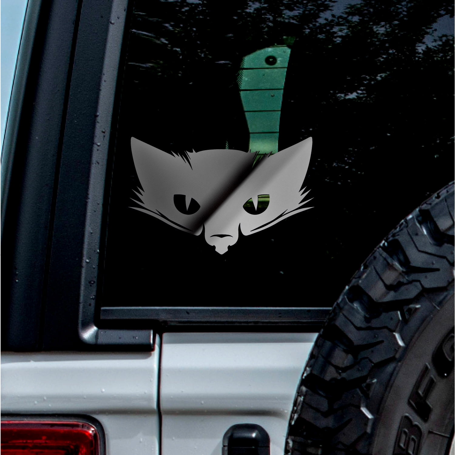 (2 Pcs, Metallic Silver, 8.3'' X 5.2'') Transparent Adhesive Decal ...