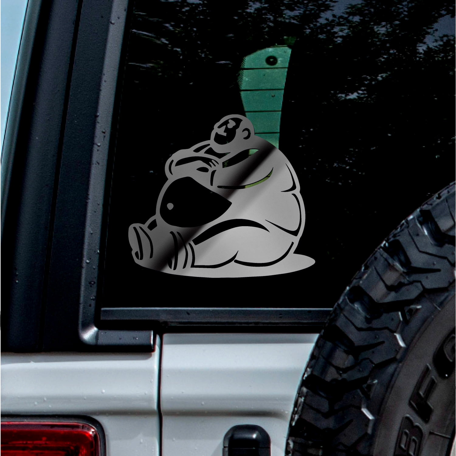 (2 Pcs, Metallic Silver, 9.2'' X 8'') Transparent Adhesive Decal ...