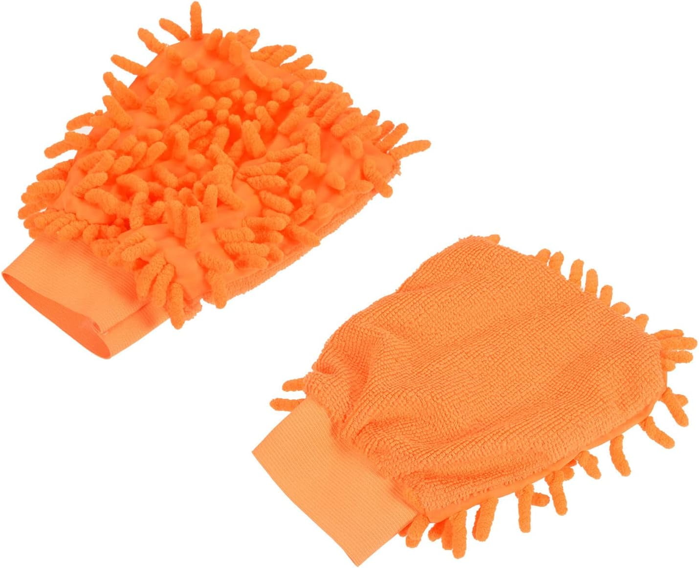 2 Pcs Microfiber Wash Mitt - Chenille Reusable Gloves for Cleaning ...