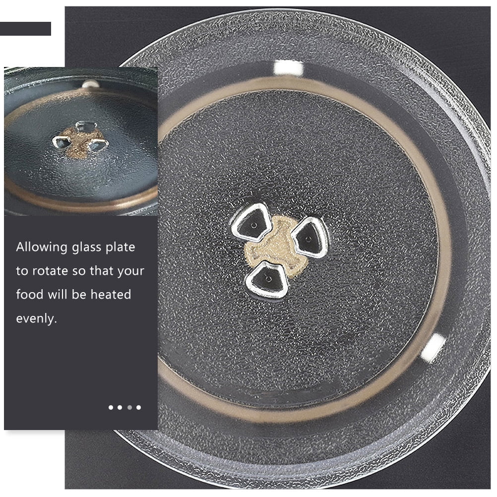 Rotating Microwave Carousel: 2 Pcs Glass Turntable Plates with Plastic ...