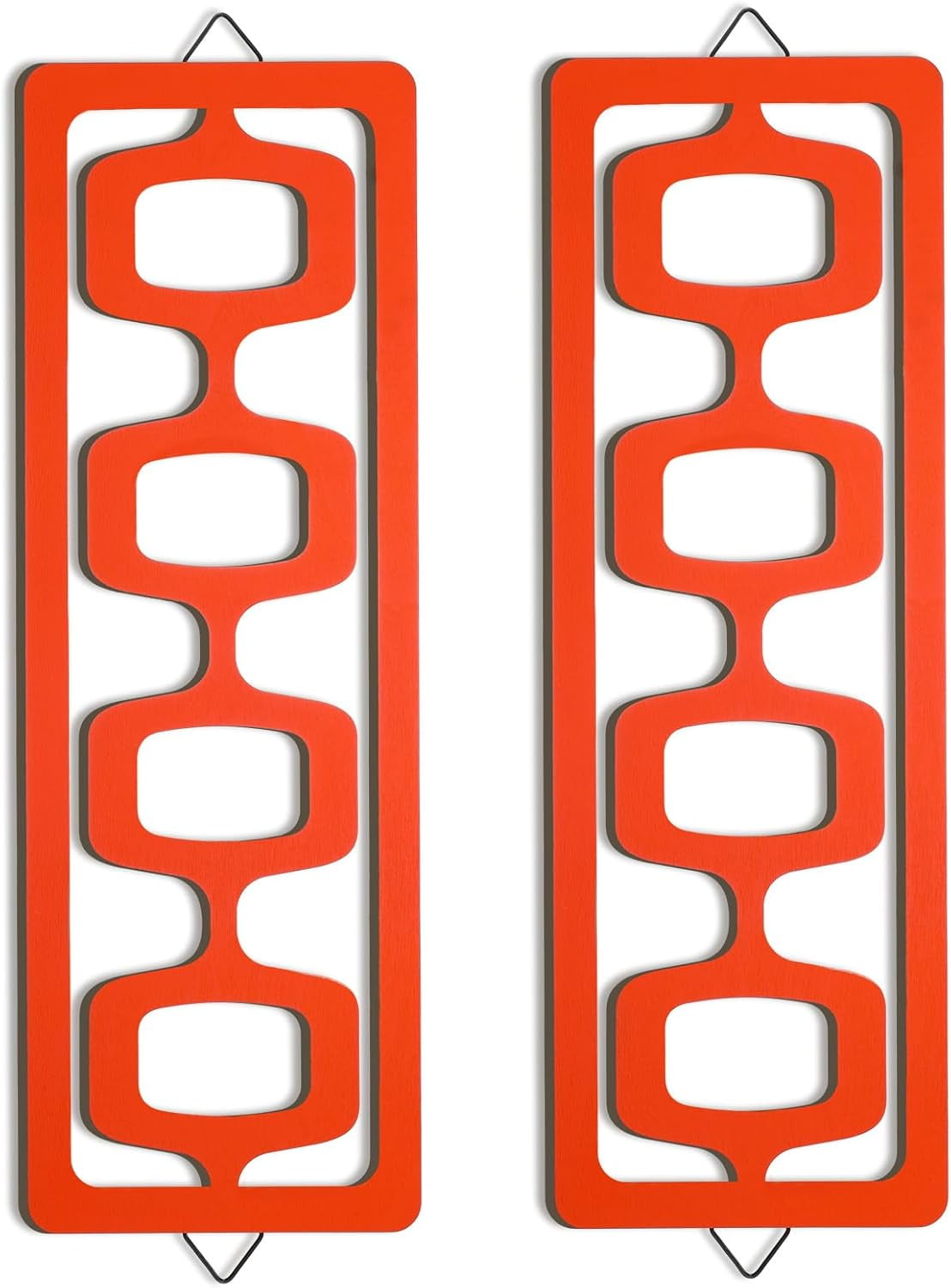 2 Pcs Mid Century Modern Wall Art Wood Mid Century Elegance Decor ...