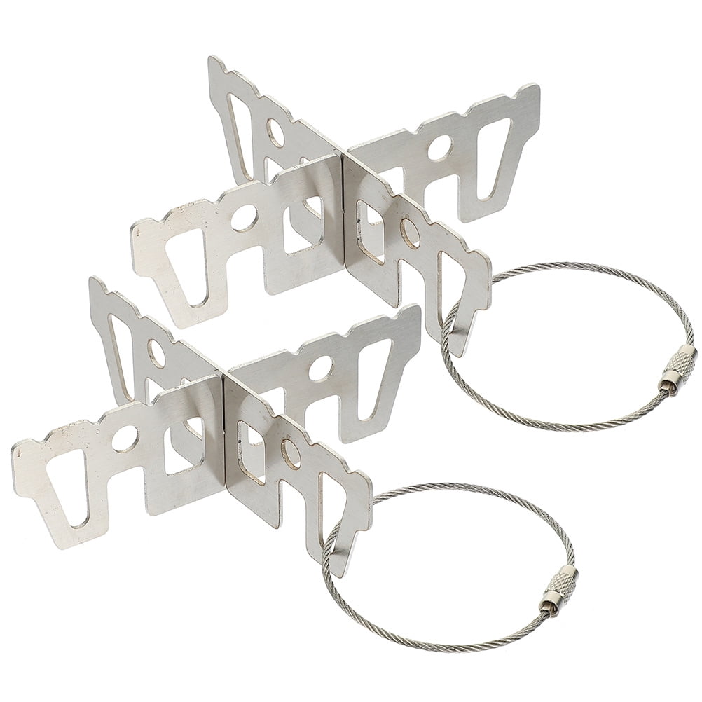 2 Pcs Mini Bbq Rack Outdoor Supply Alcohol Stove Bracket Stand Camping ...