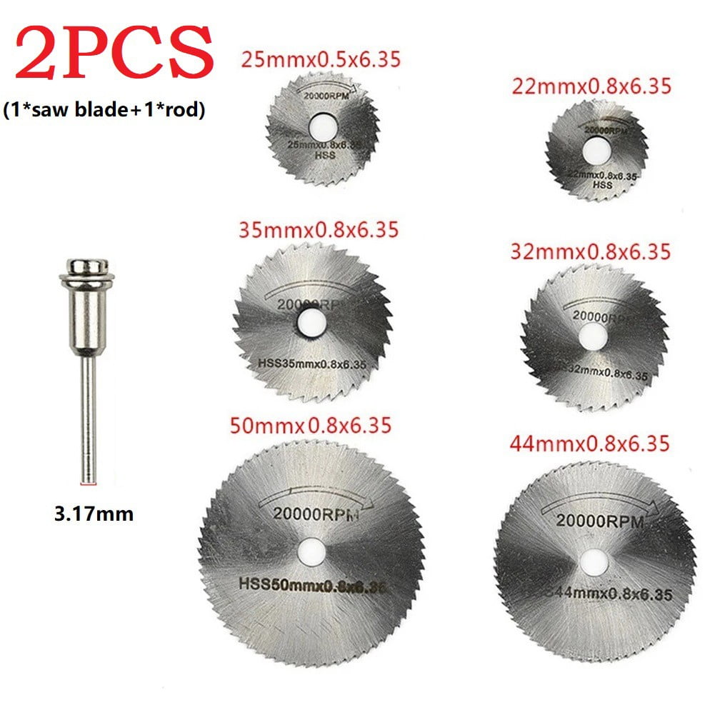 2 Pcs Mini Cutting Disc Wheels Set HSS Circular Saw Blade Metal Cutter ...
