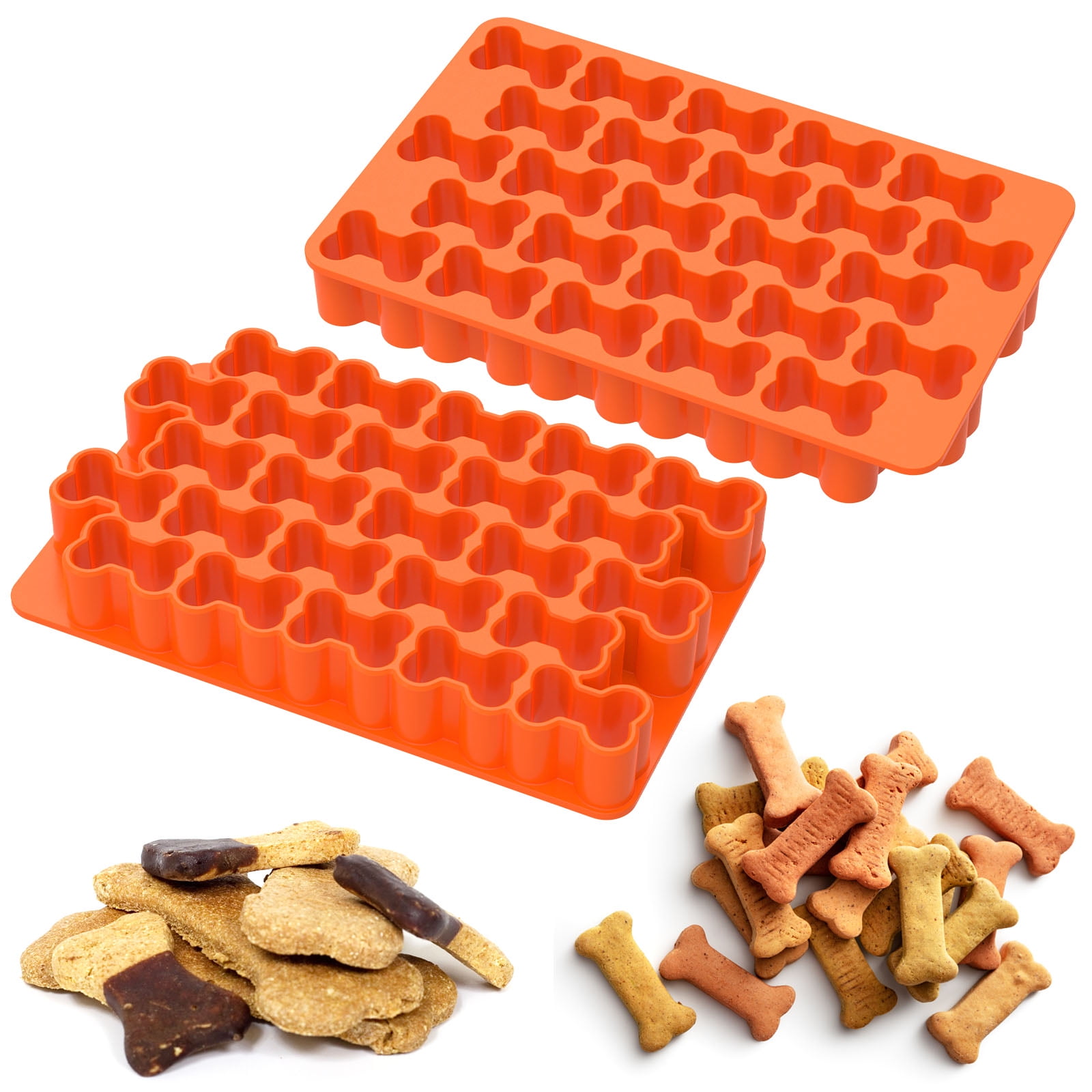 2 Pcs Mini Dog Bone Cracker Cookie Cutter,25Pcs Plastic Bone Cookie ...