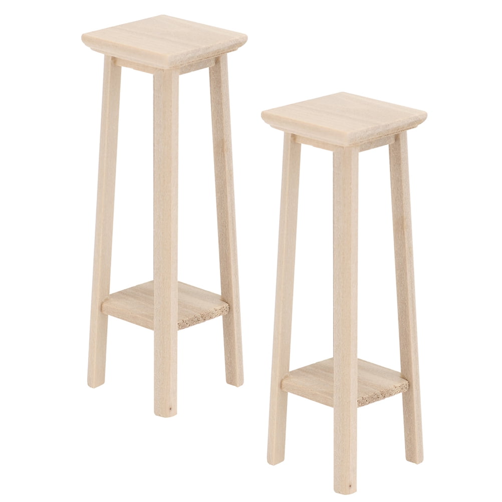 2 Pcs Mini High Stool Mini Stool Models Mini House Shelf Doll House ...