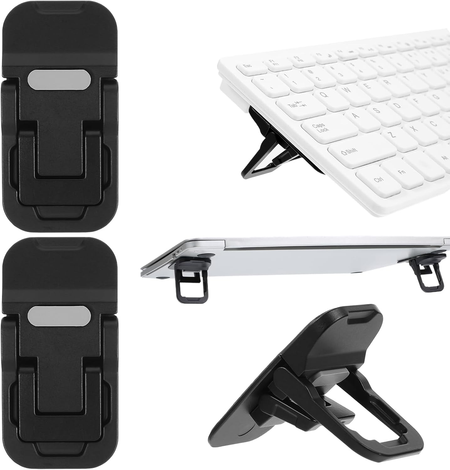 2 Pcs Mini Keyboard Riser, Dual Adjustable Keyboards Feet Portable ...