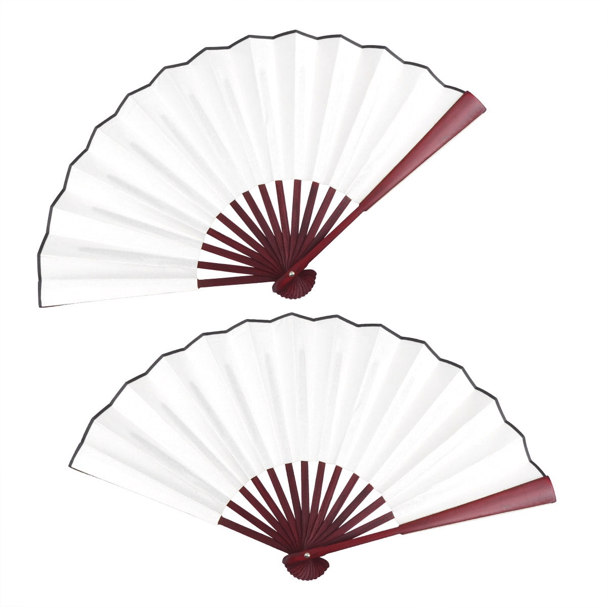 2 Pcs Mini Large Hand Fan Folding Handheld Foldable Rave Miss - Walmart.com