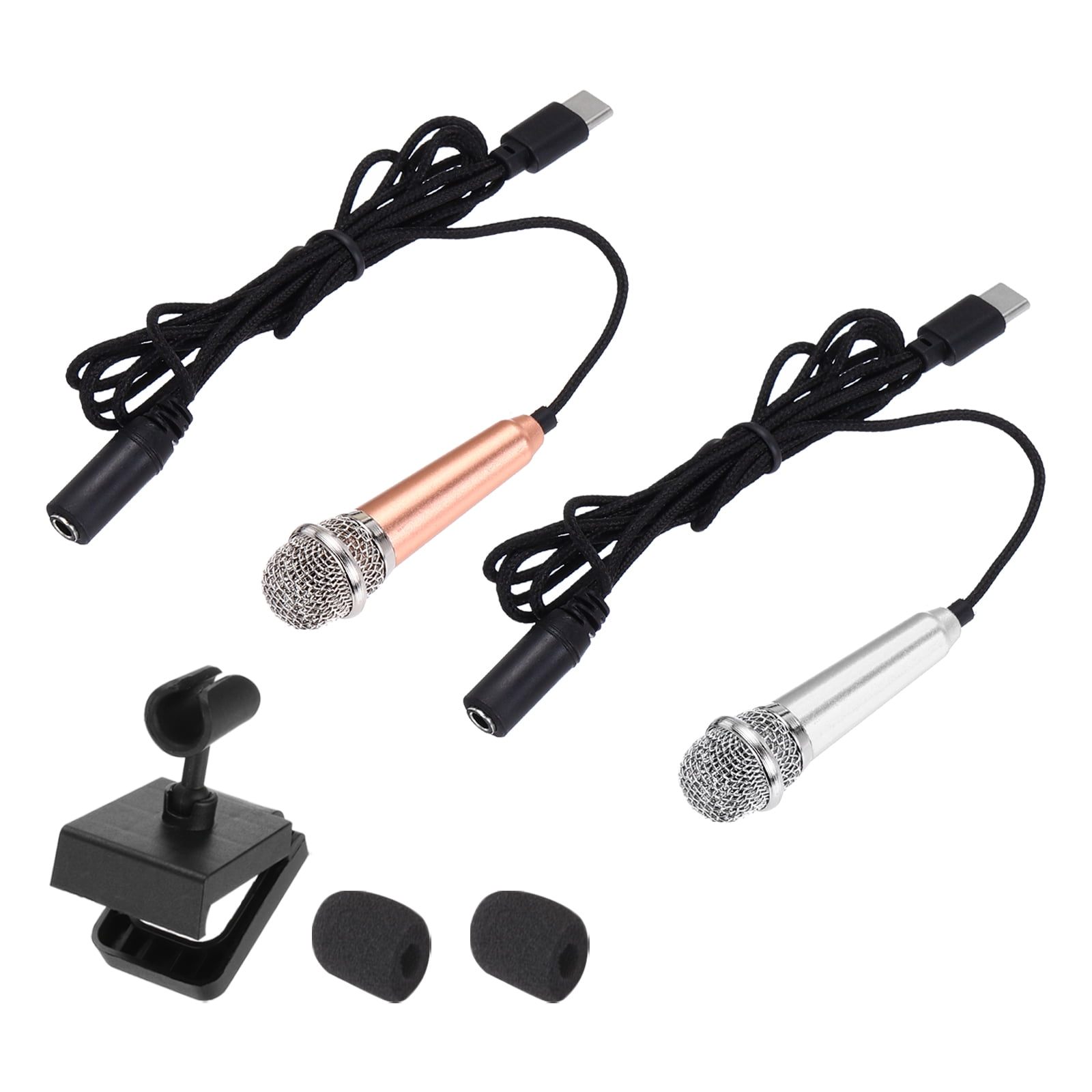 2 Pcs Mini Microphone, Mini Mic Tiny Microphone Phone Type C Mic Small ...