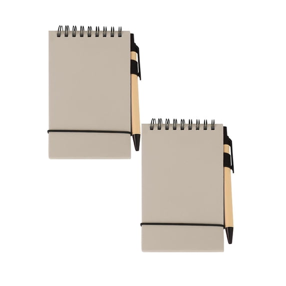 2 Pcs Mini Pocket Notebook with Pen Top Spiral Notebook Blank Page ...