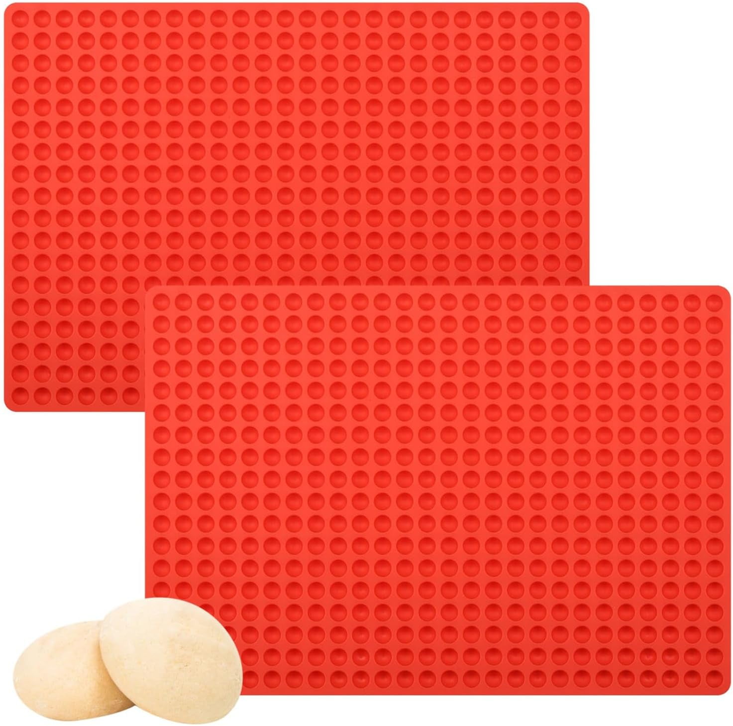 2 Pcs Mini Round Silicone Molds, 468 Cavity Semi Sphere Molds for ...