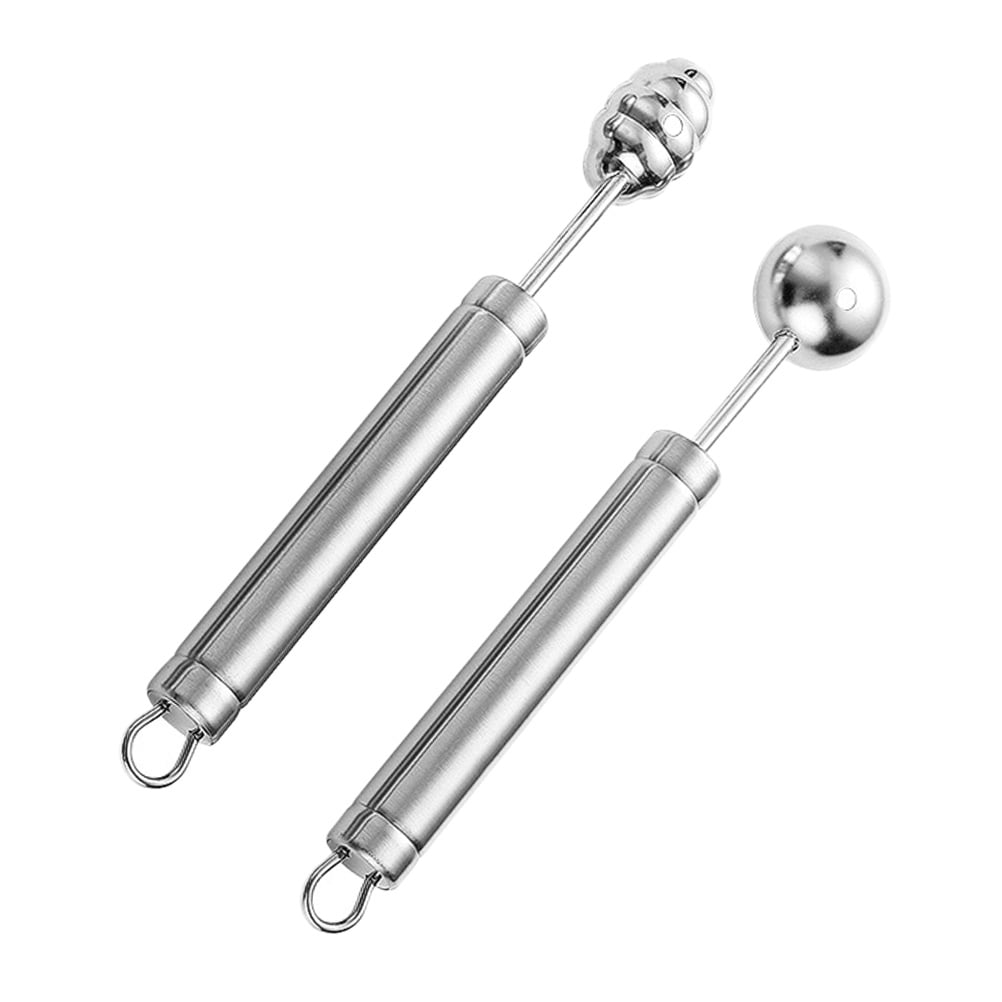 2 Pcs Mini Scoops Stainless Steel Spoon Fruit Digging Ice Cream Cooking ...