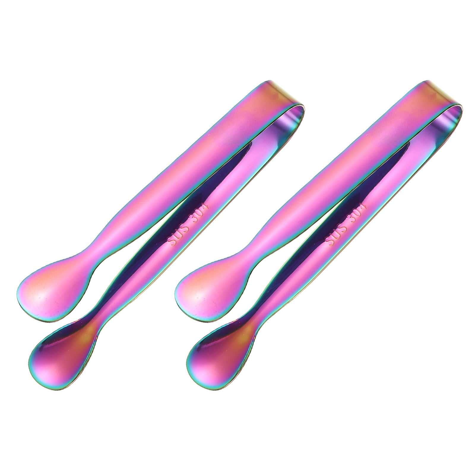 2 Pcs Mini Serving Tongs, 4.3 Inch Kitchen Tong Stainless Steel Small ...