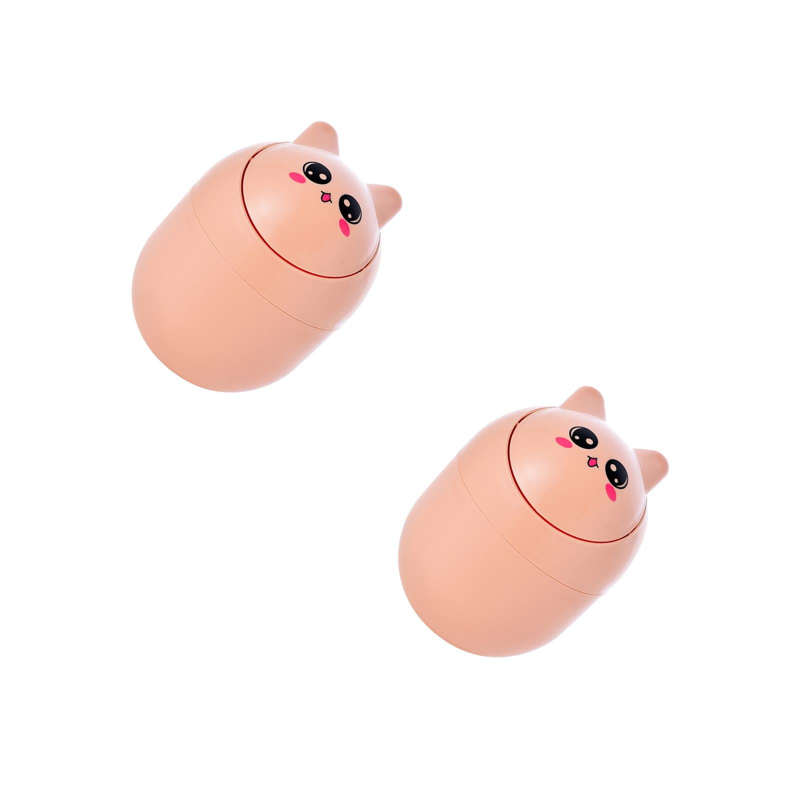 2 Pcs Mini Swing Bin Small Garbage Can Desktop Trash Girl Office ...