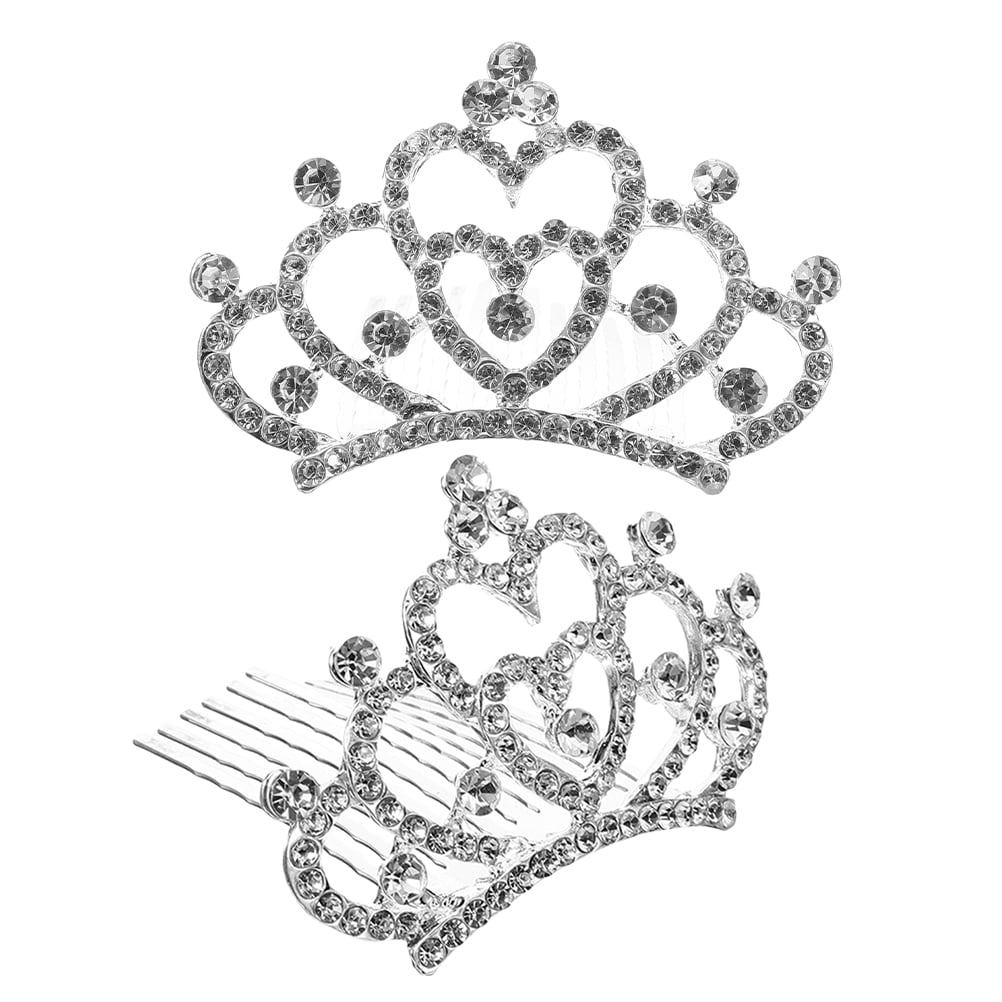 2 Pcs Mini Tiara Comb Foam Brick Flower Arrangement Signs Child Girl ...
