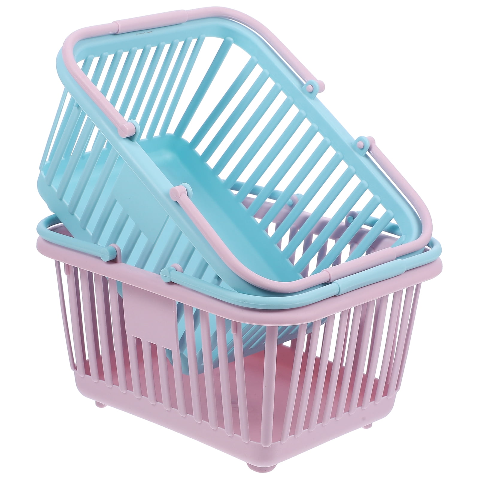 2 Pcs Mini Toy Basket Kids Grocery Basket with Handles Easter Eggs ...