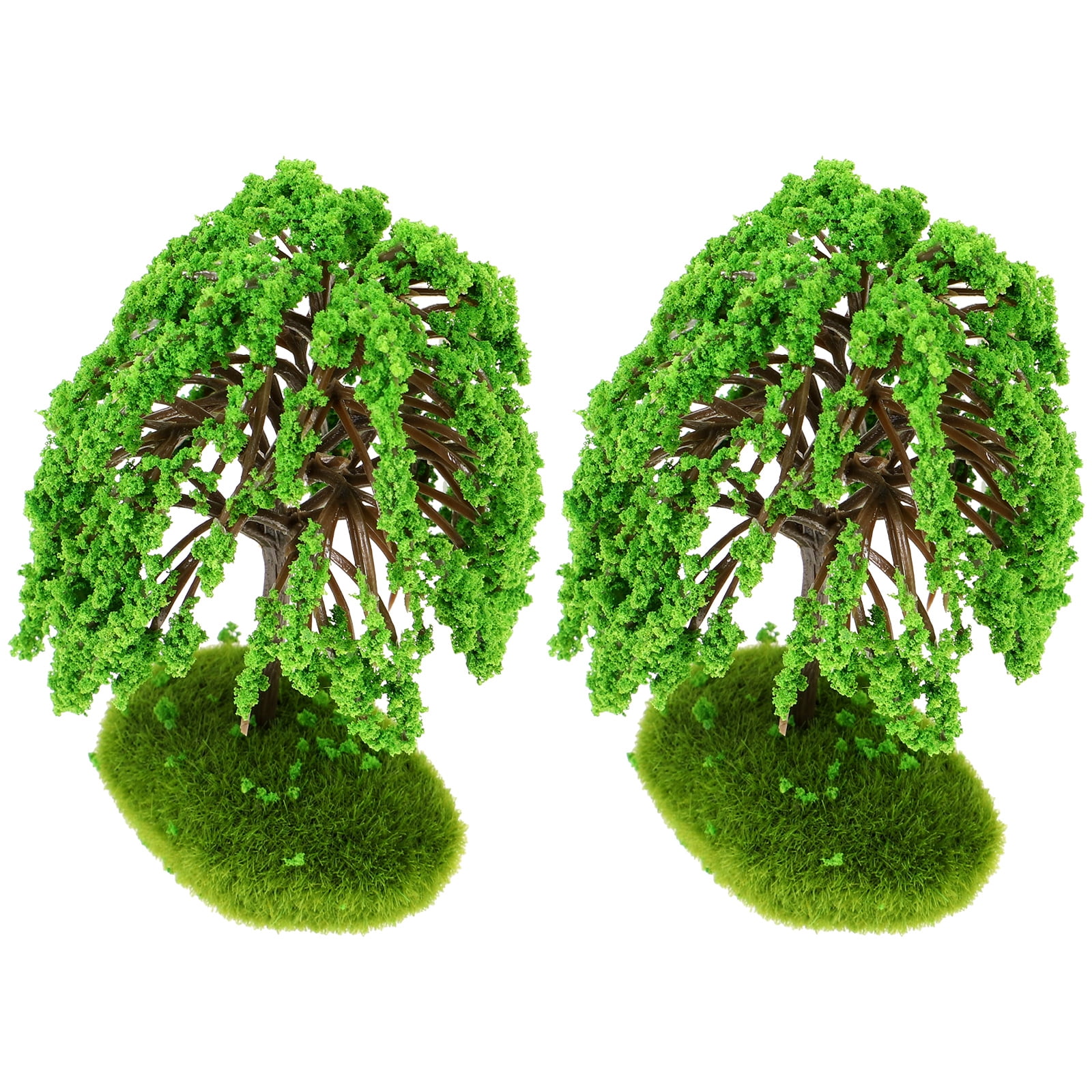 Raindrops Miniature Diorama Trees for Decoration Creative Plastic Green ...