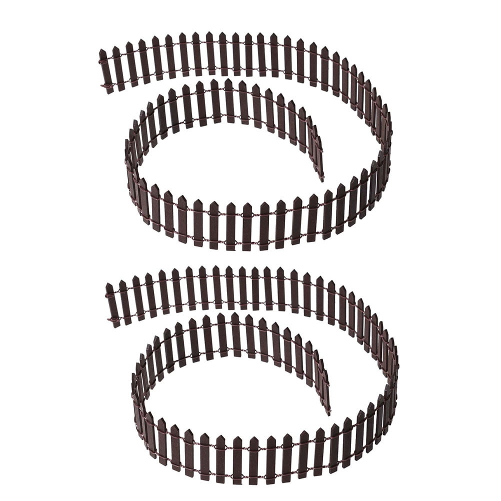 Worgeous Miniature Fence 2Pcs Long Wood Fence Synthetic Material ...