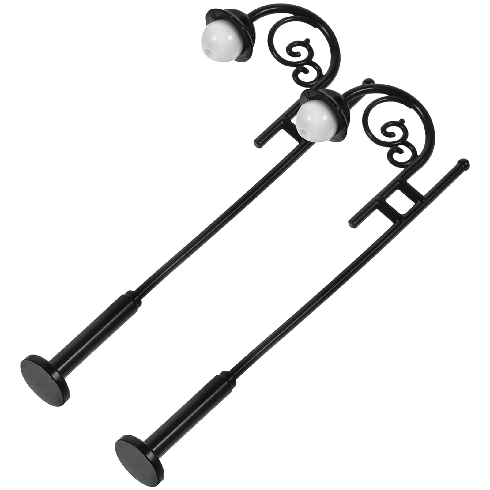 2 Pcs Miniature Park Model Floor Lamp Street Light Doll House Dollhouse ...