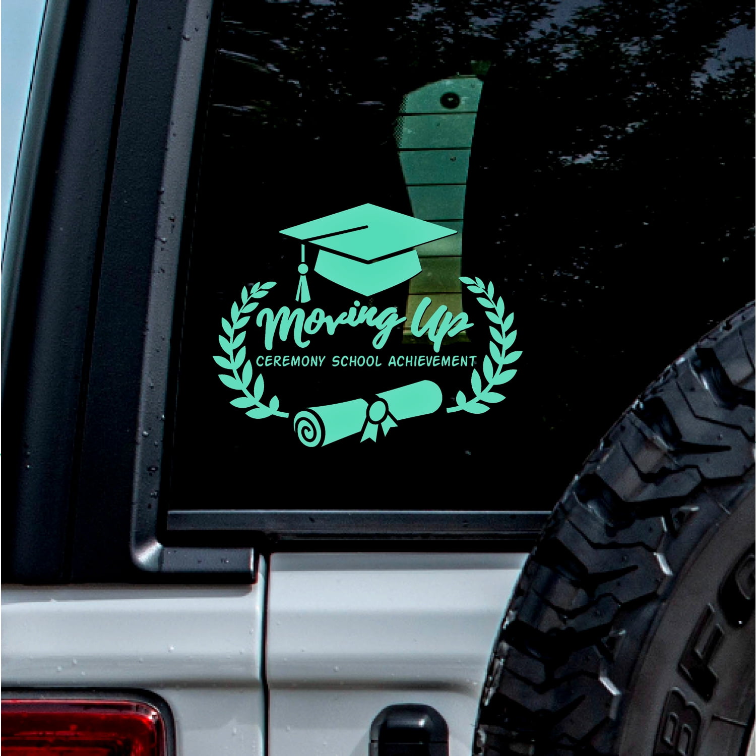 (2 Pcs, Mint, 10.2'' X 8'') Transparent Adhesive Decal Sticker Of ...