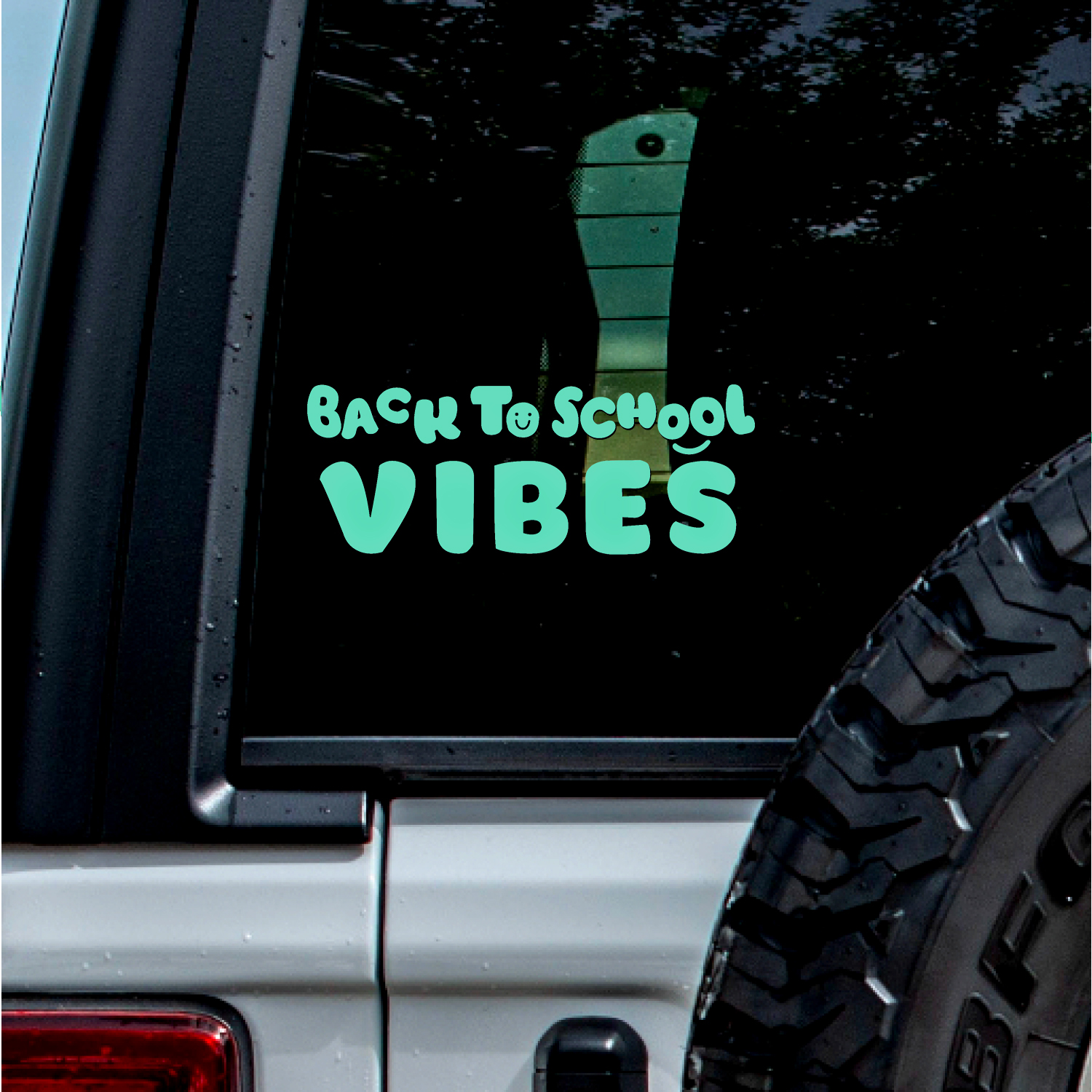 (2 Pcs, Mint, 10.5'' X 4'') Transparent Adhesive Decal Sticker Of Back ...
