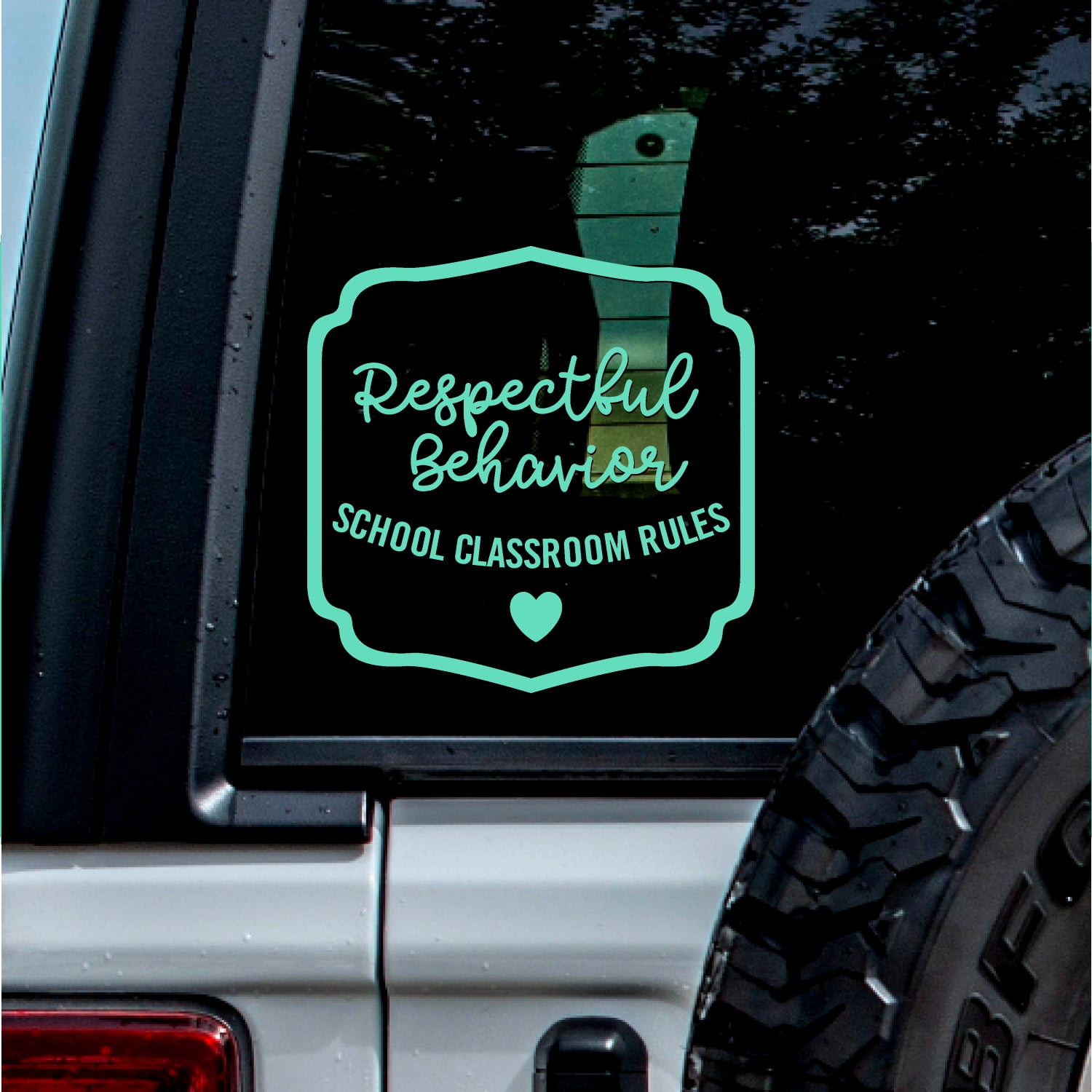 (2 Pcs, Mint, 11'' X 11'') Transparent Adhesive Decal Sticker Of ...