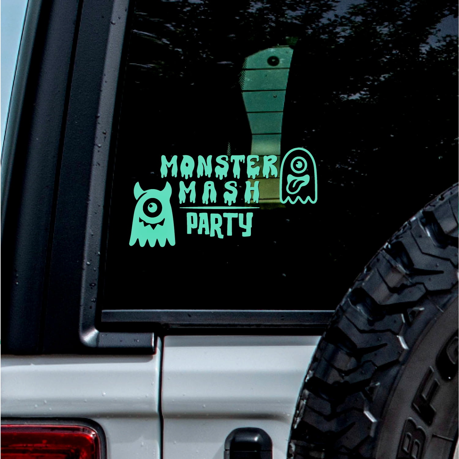 (2 Pcs, Mint, 14'' X 7.4'') Transparent Adhesive Decal Sticker Of ...